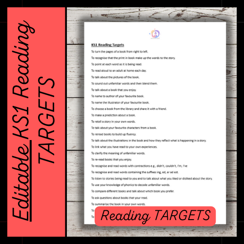 Editable KS1 Reading Targets | PrimaryResourceRack