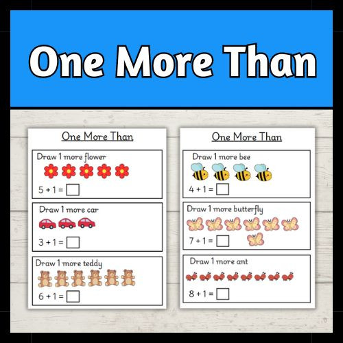 One More Than Worksheets | PrimaryResourceRack One More Than Worksheets | PrimaryResourceRack