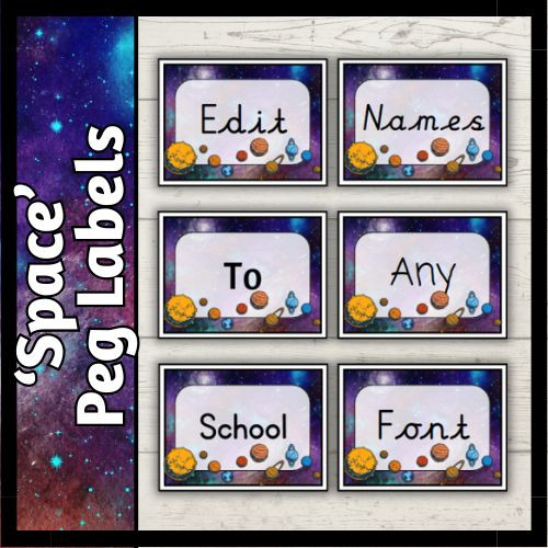 Space Peg Labels | PrimaryResourceRack
