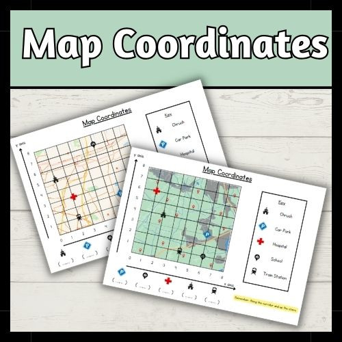 Map Coordinates Worksheets | PrimaryResourceRack