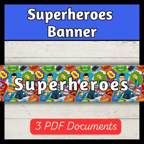 Superheroes Classroom Display Banner | PrimaryResourceRack