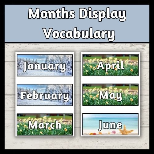 Months Display Vocabulary | PrimaryResourceRack