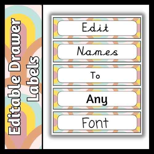 Editable Boho Drawer Labels | PrimaryResourceRack