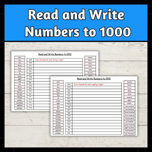 Read and Write Numbers to 1000 | PrimaryResourceRack