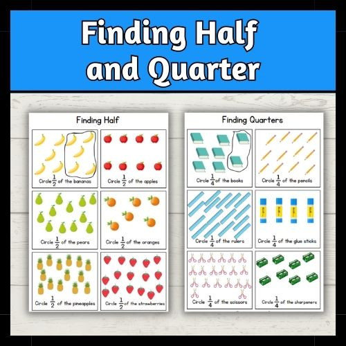 Finding Half and Quarter of Quantities | PrimaryResourceRack