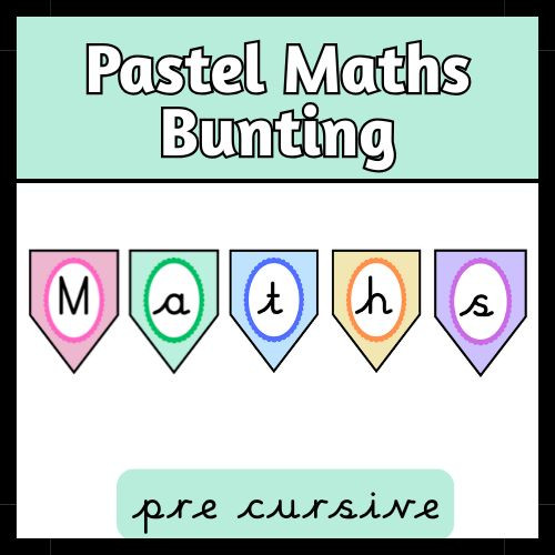 Pastel Maths Display Bunting | PrimaryResourceRack