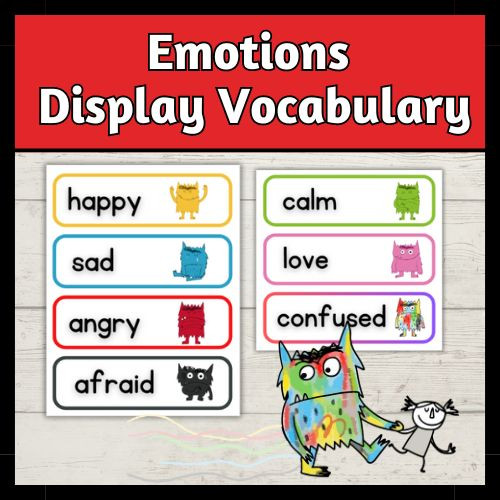 Emotions Classroom Display Vocabulary | PrimaryResourceRack