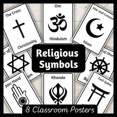 Religious Symbols Display Vocabulary | PrimaryResourceRack