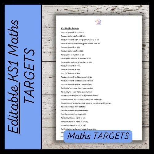 Editable KS1 Maths Targets | PrimaryResourceRack