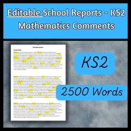 KS2 Maths Report Comments | PrimaryResourceRack