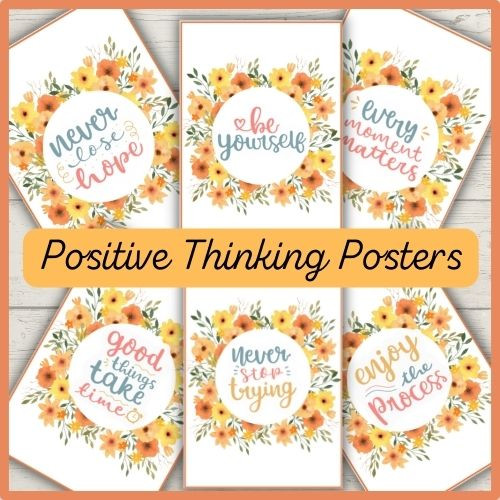 Positive Thinking Classroom Posters | PrimaryResourceRack