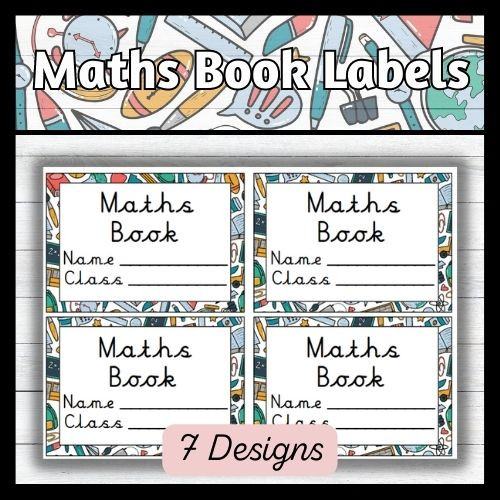 Maths Book Labels | PrimaryResourceRack