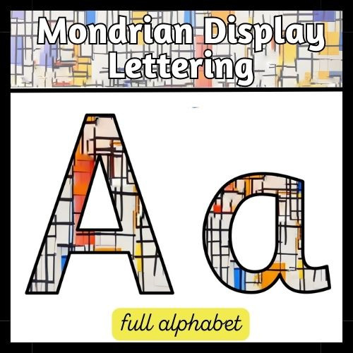 Mondrian Display Lettering | PrimaryResourceRack