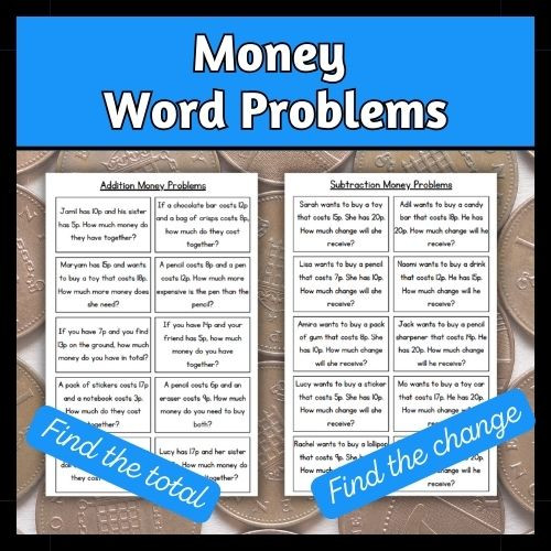 Money Word Problems | PrimaryResourceRack