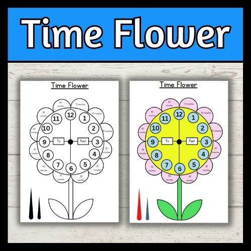 Time Flower Worksheet and Poster | PrimaryResourceRack