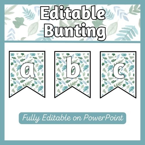 Editable Botanical Display Bunting | PrimaryResourceRack