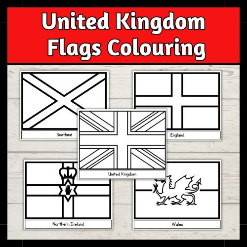 United Kingdom Flags Colouring | PrimaryResourceRack
