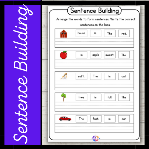 Sentence Building Worksheet. | PrimaryResourceRack