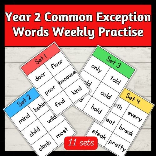 Year 2 Common Exception Words 'Sets' | PrimaryResourceRack