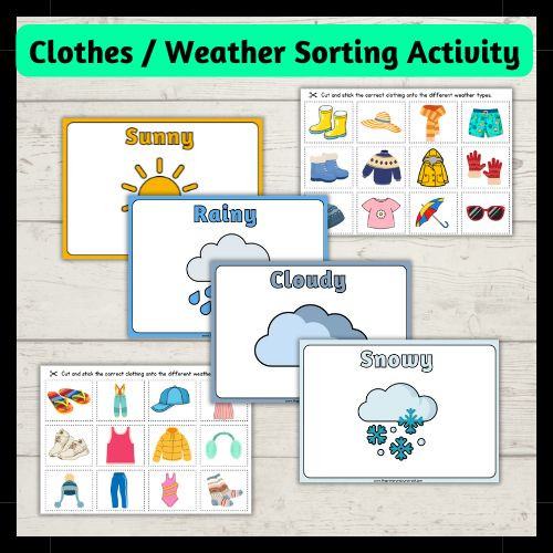 Weather / Clothes Sorting Activity | PrimaryResourceRack