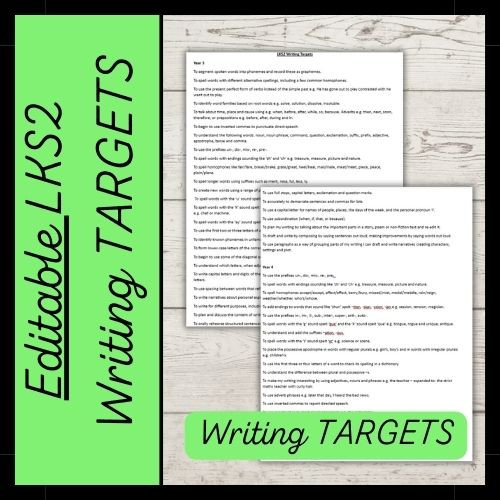 Editable LKS2 Writing Targets | PrimaryResourceRack