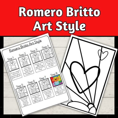 Romero Britto Artwork Style Worksheets | PrimaryResourceRack