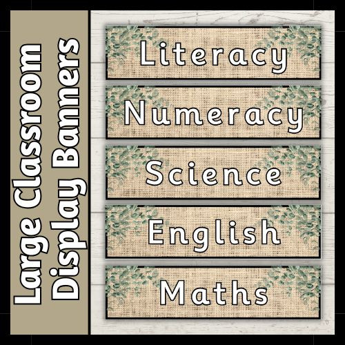 Natural Classroom Display Banners | PrimaryResourceRack