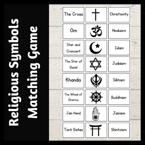 Religious Symbols Matching Game | PrimaryResourceRack