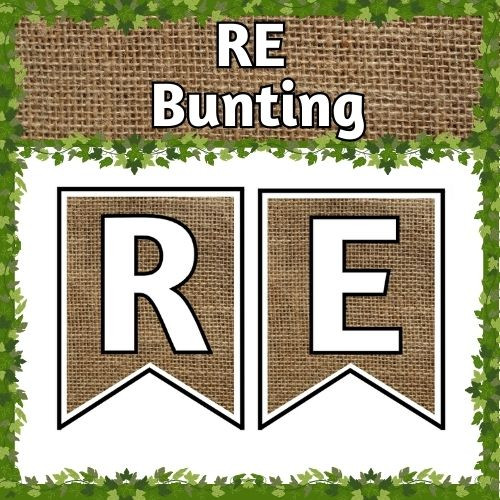 RE Hessian Display Bunting | PrimaryResourceRack