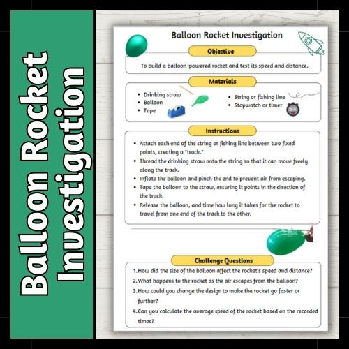 Balloon Rocket Investigation | PrimaryResourceRack
