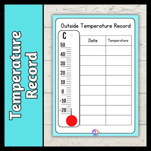 Outside Temperature Record Sheet | PrimaryResourceRack