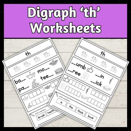 'th' digraph worksheets | PrimaryResourceRack