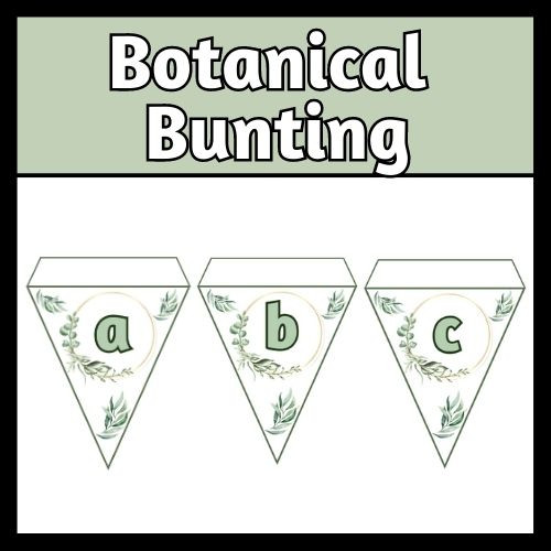 Lowercase Alphabet Botanical Display Bunting | PrimaryResourceRack
