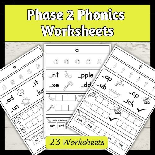 Phase 2 Phonics Worksheets | PrimaryResourceRack