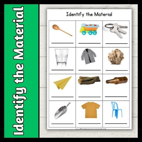 Identify the Material Worksheet | PrimaryResourceRack