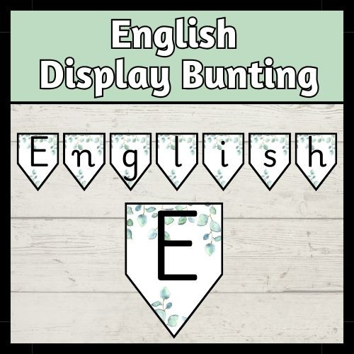 'English' Classroom Display Bunting | PrimaryResourceRack