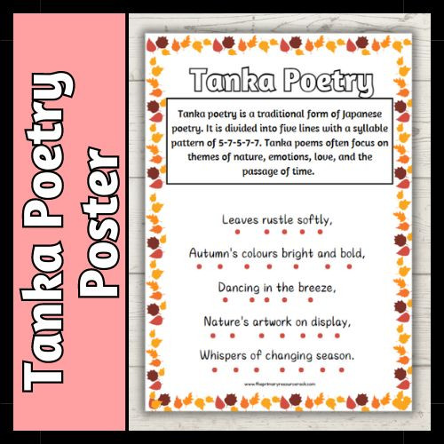 Tanka Poetry Classroom Poster | PrimaryResourceRack