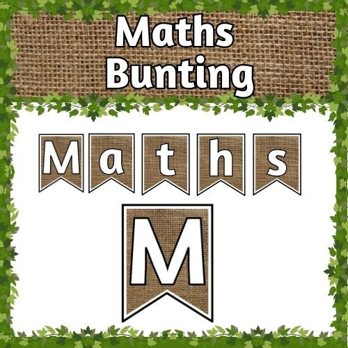 Maths Hessian Display Bunting | PrimaryResourceRack