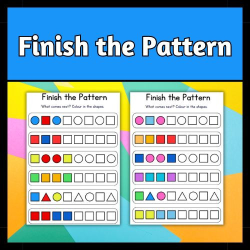 Shape Pattern Worksheets Primaryresourcerack