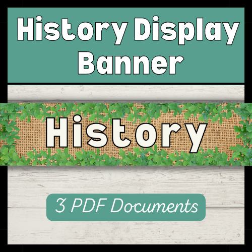 Hessian History Display Banner | PrimaryResourceRack