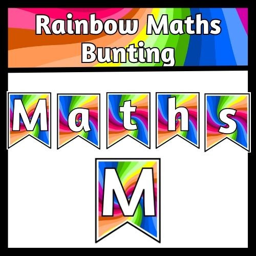 Maths Rainbow Display Bunting | PrimaryResourceRack