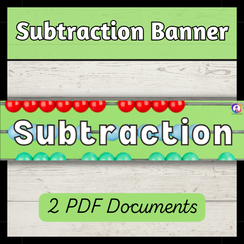 Subtraction Classroom Display Banner | PrimaryResourceRack