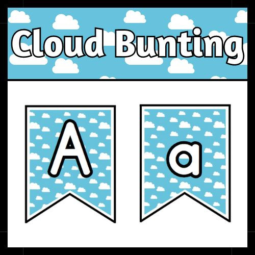 Cloud Classroom Display Bunting | PrimaryResourceRack