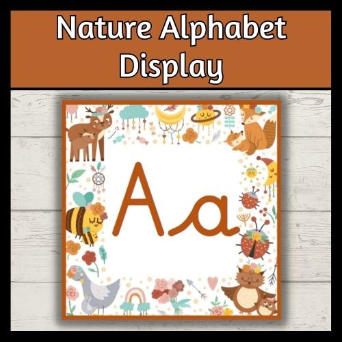 Nature Alphabet Display Lettering | PrimaryResourceRack