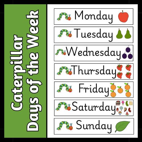 Caterpillar Days of the Week Classroom Display | PrimaryResourceRack