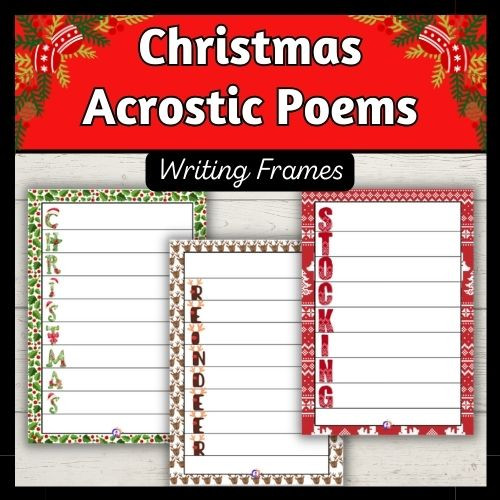 Christmas Acrostic Poem Writing Frames | PrimaryResourceRack