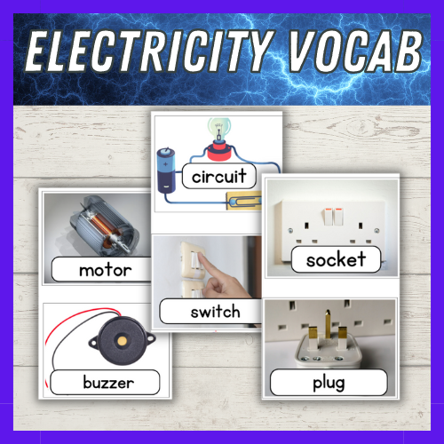 Electricity Display Vocabulary | PrimaryResourceRack