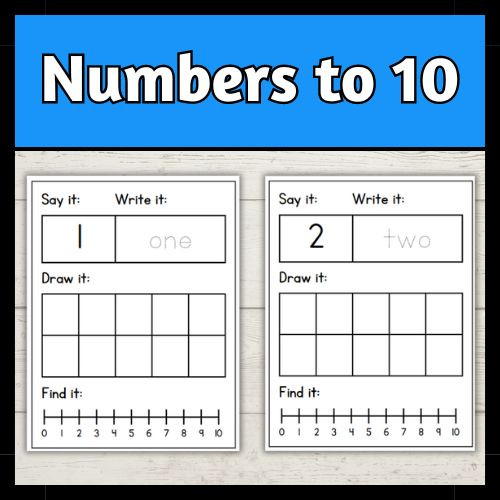 Numbers to 10 Recognition | PrimaryResourceRack
