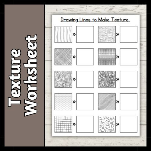 Drawing Lines to Make Texture Worksheet | PrimaryResourceRack