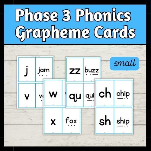 Small Phase 3 Phonics Grapheme Cards | PrimaryResourceRack